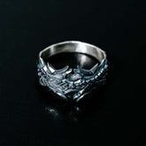 Infernal Dracken - Sterling Silver Fantasy Ring, Dragon Scale Ring ...